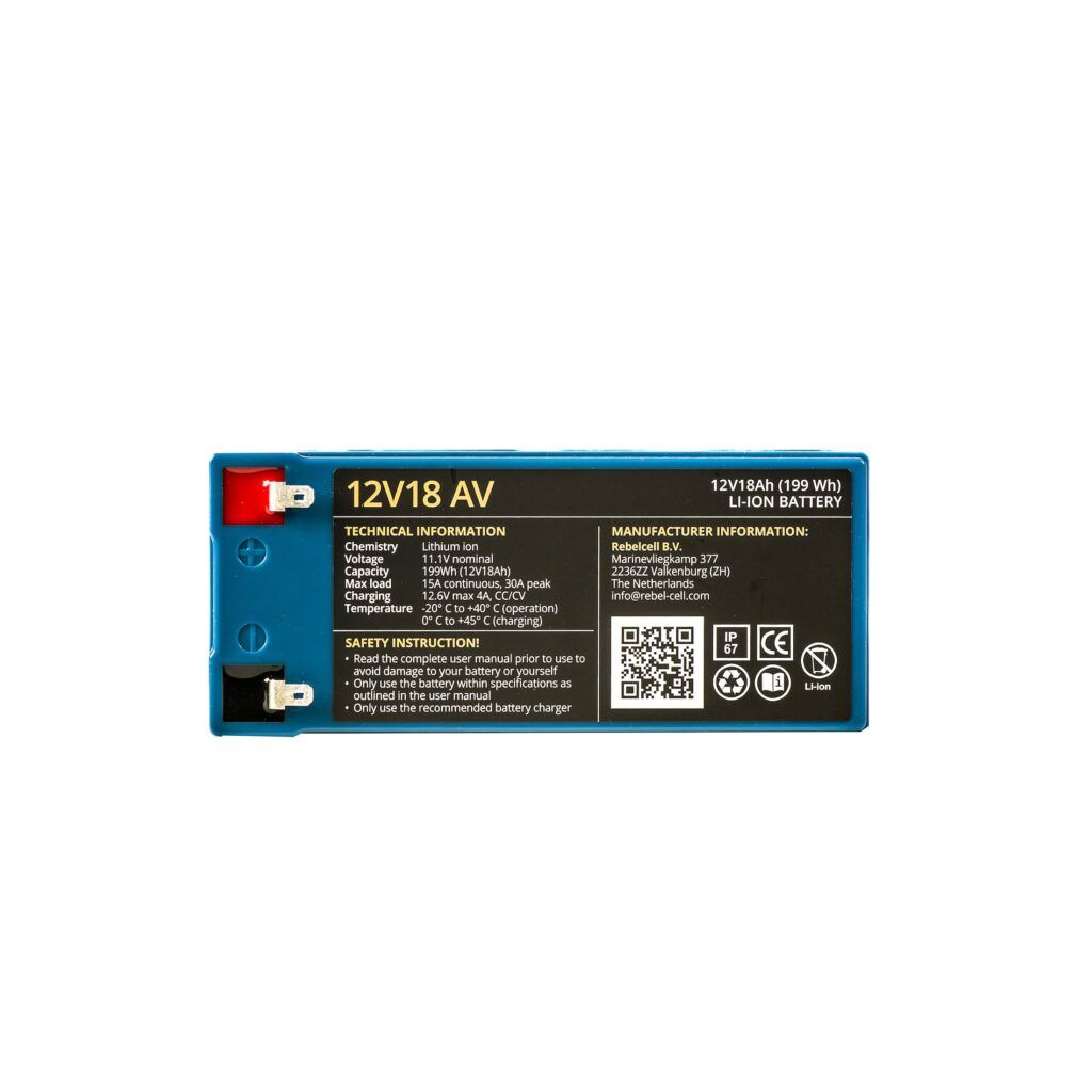 Battery 12V18 AV | Rebelcell | Powering the outdoors